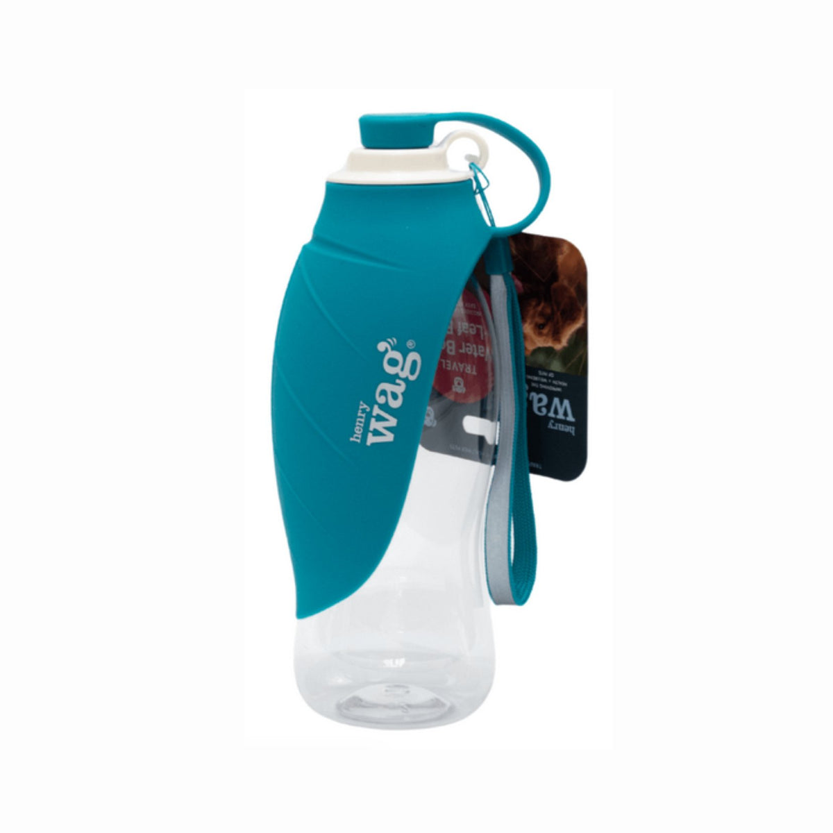 Henry Wag Leaf Water Bottle Blue | The Urban Pet Store