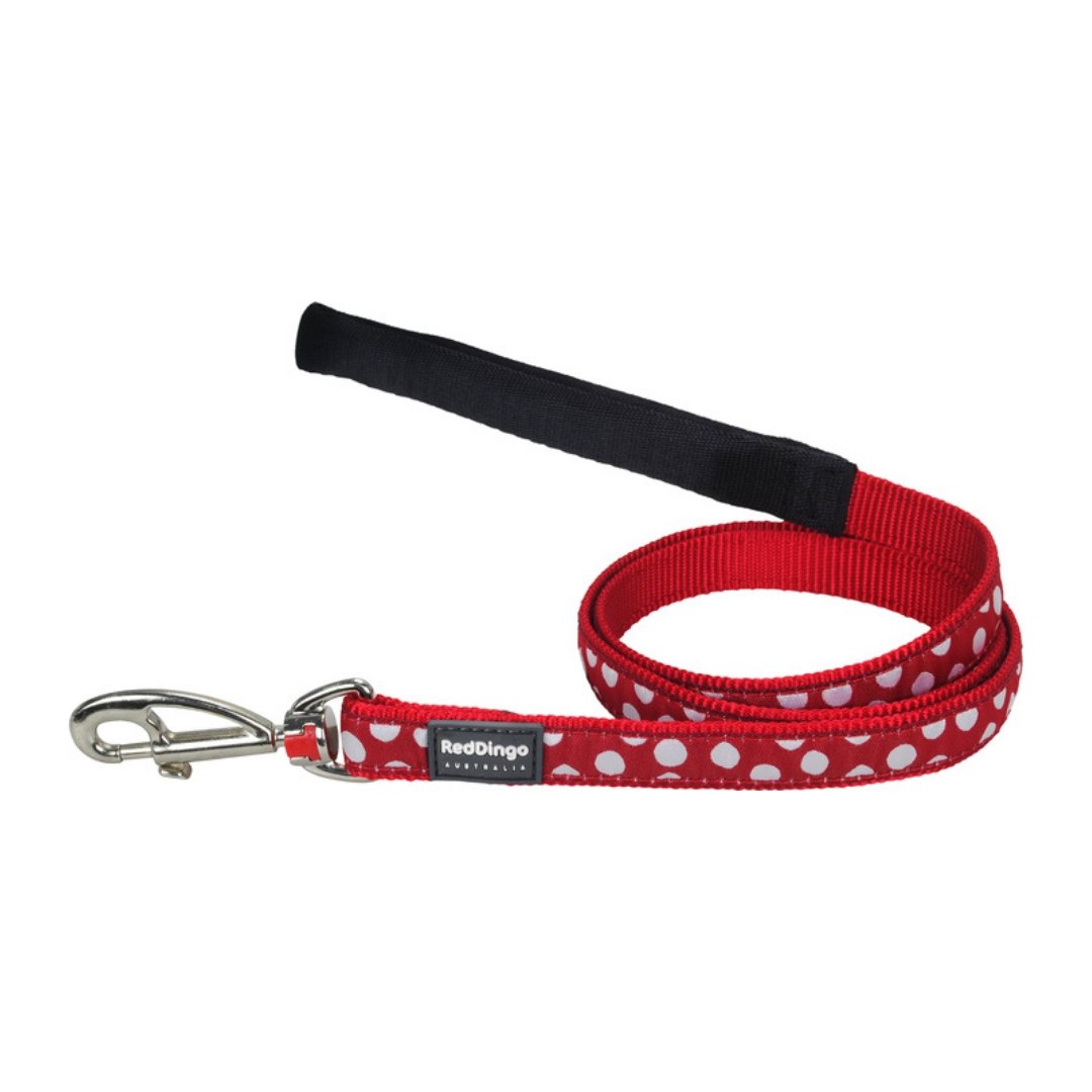 Red Dingo Red Spot Dog Lead | The Urban Pet Store